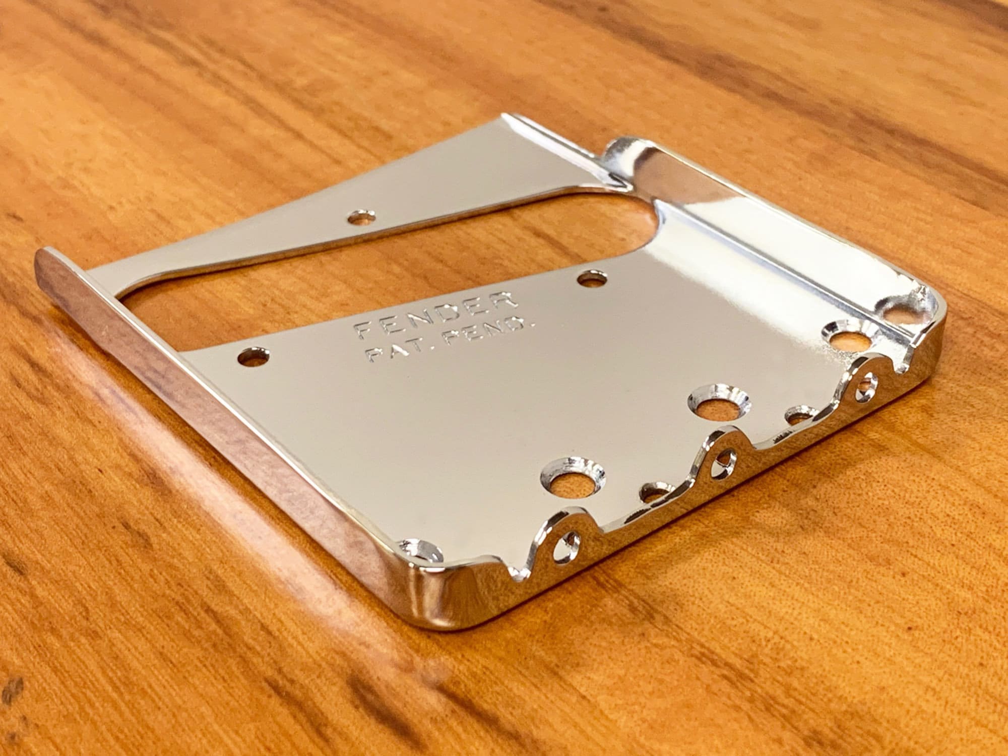 Custom Fender Tele Bridge Plate W/ Notched Flange & Modified for Use ...