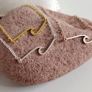 Surfer Necklace, Ocean Wave Necklace, Beach Necklace, Surf Lover Gift ...