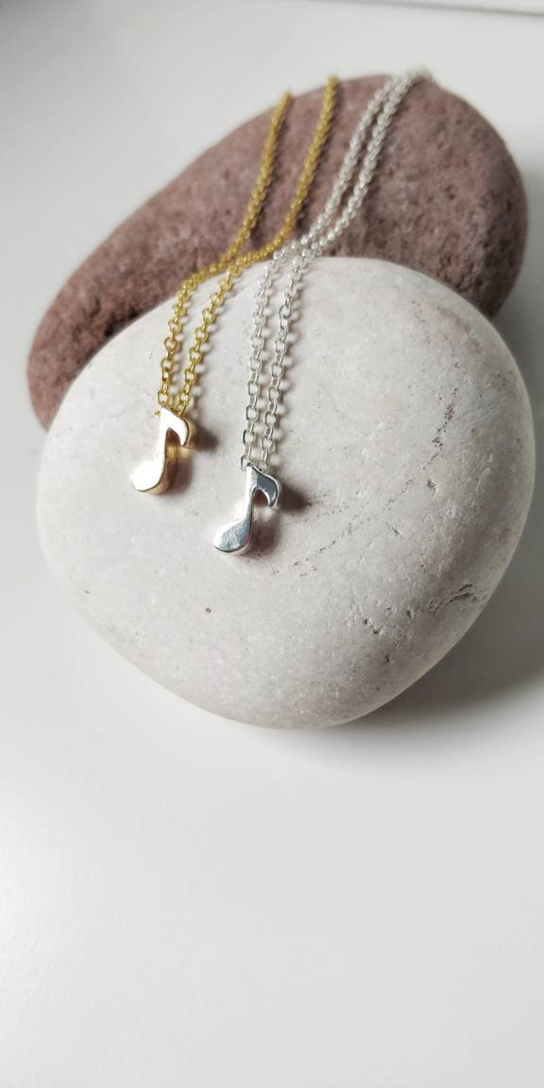 Music Note Necklace, Musical Necklace, Musician Jewelry, Guitarist Gift ...