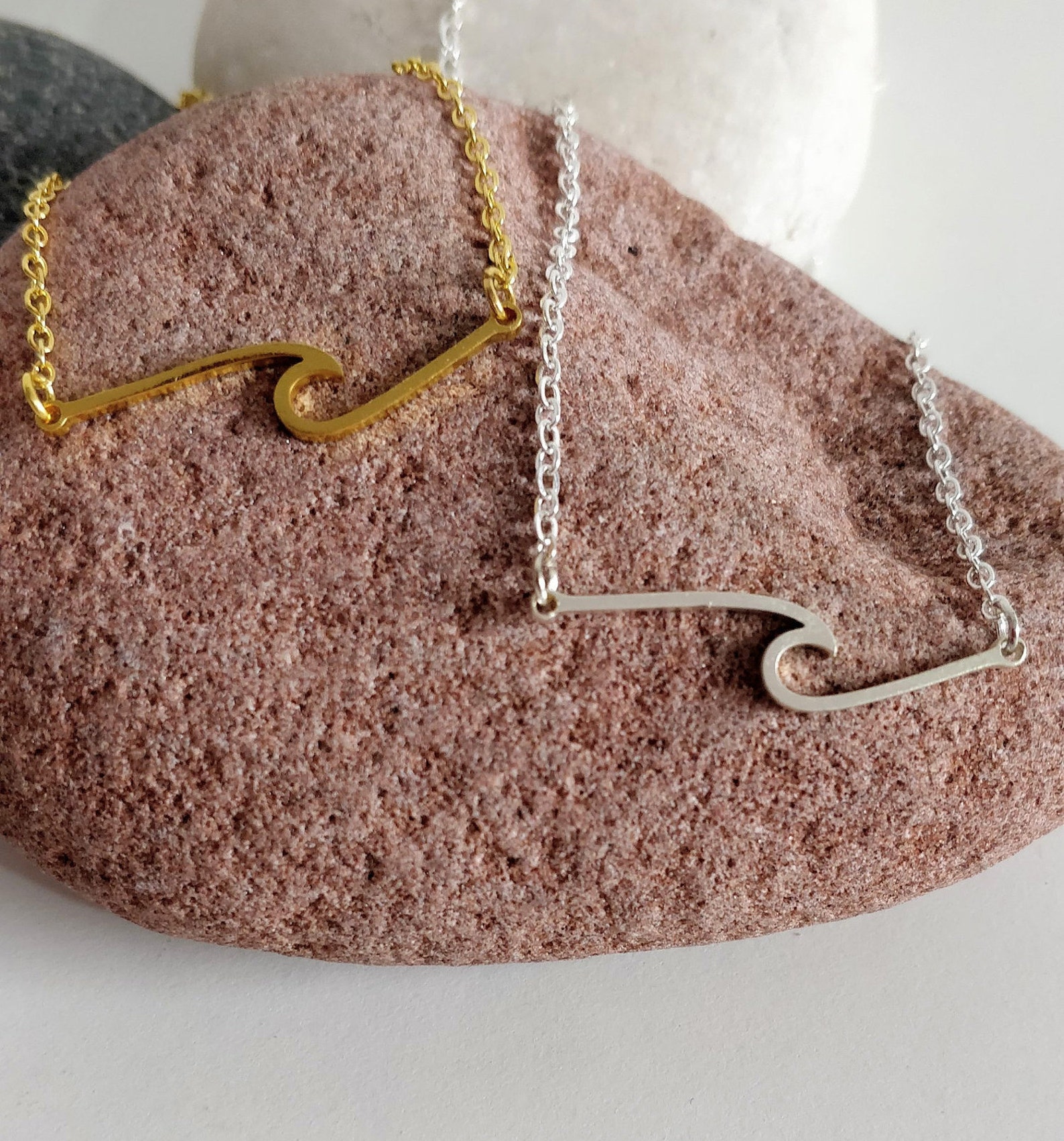 Surfer Necklace, Ocean Wave Necklace, Beach Necklace, Surf Lover Gift ...