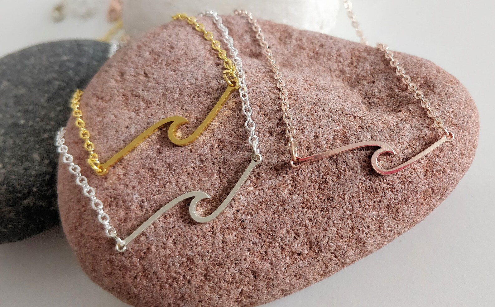 Surfer Necklace, Ocean Wave Necklace, Beach Necklace, Surf Lover Gift ...