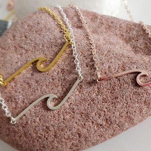 Surfer Necklace, Ocean Wave Necklace, Beach Necklace, Surf Lover Gift ...