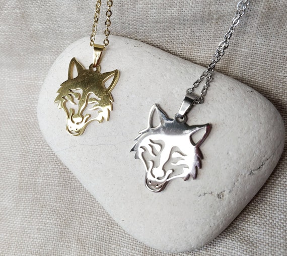 Wolf Necklace Wolf Head Pendant Wild Wolf Gifts Animal Necklace Wildlife Gift Werewolf Howlin Wolf Little Red Riding Hood Pagan Gift Etsy