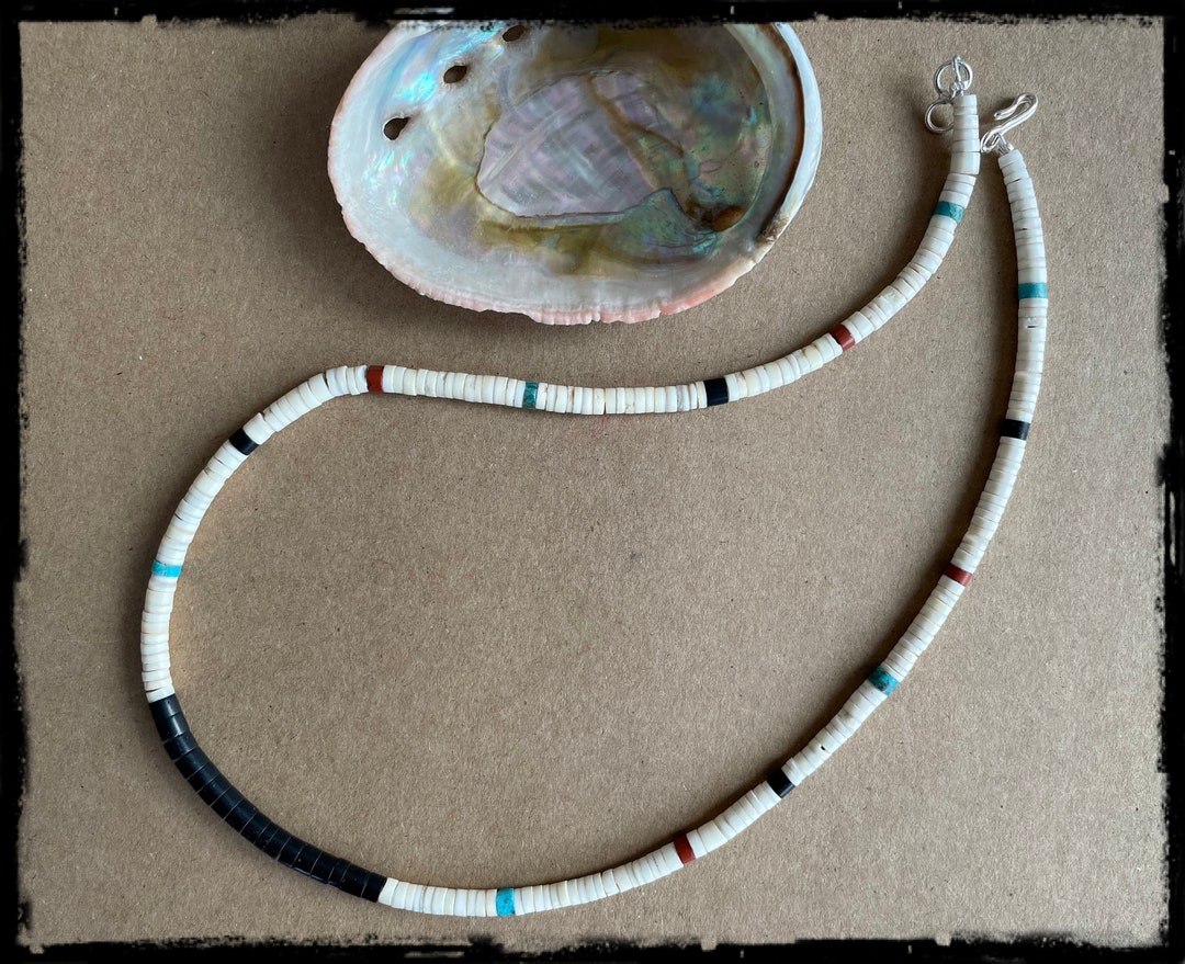 Native American Heishi Necklace by Artist Torevia Crespin 18.5" - Etsy