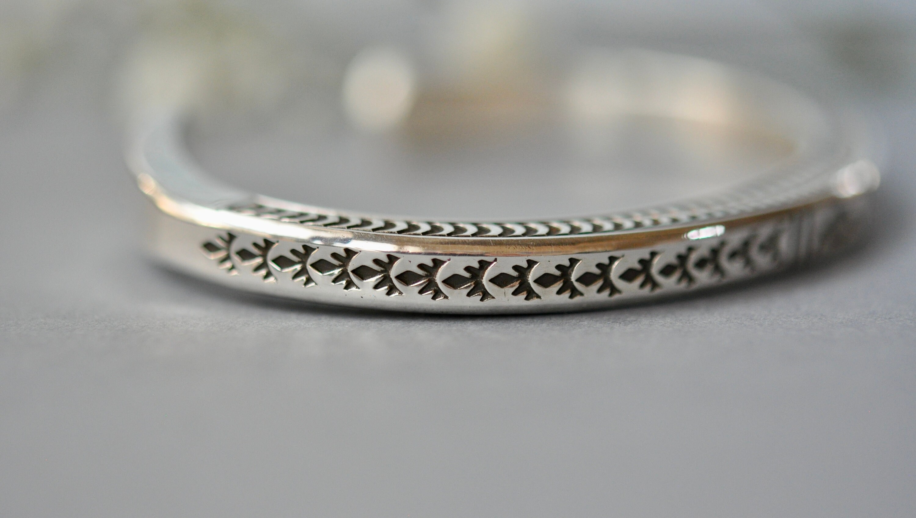 Native American Sterling Silver Squared Cuff Bracelet by - Etsy