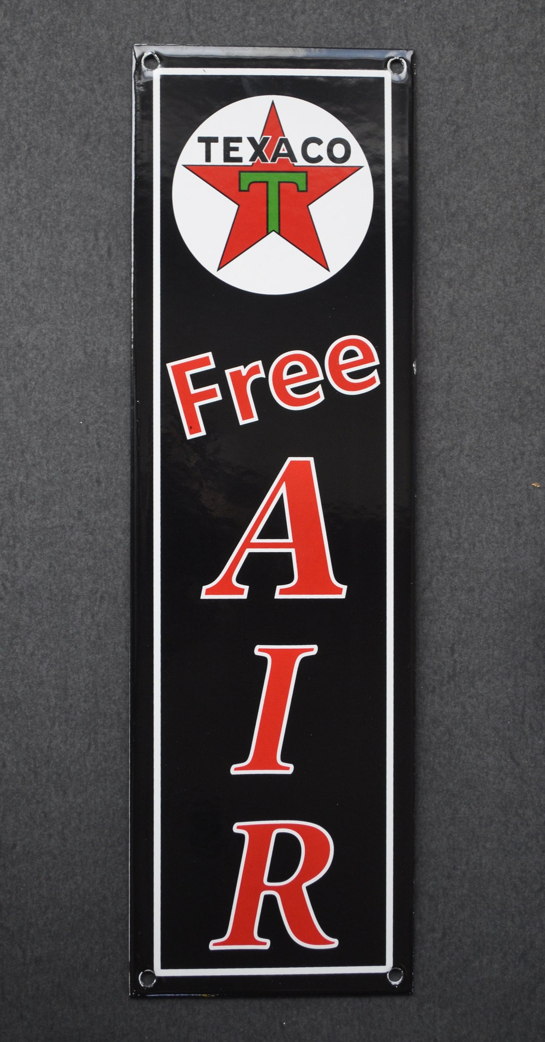 Vintage Porcelain Sign "texaco" Free Air - Etsy