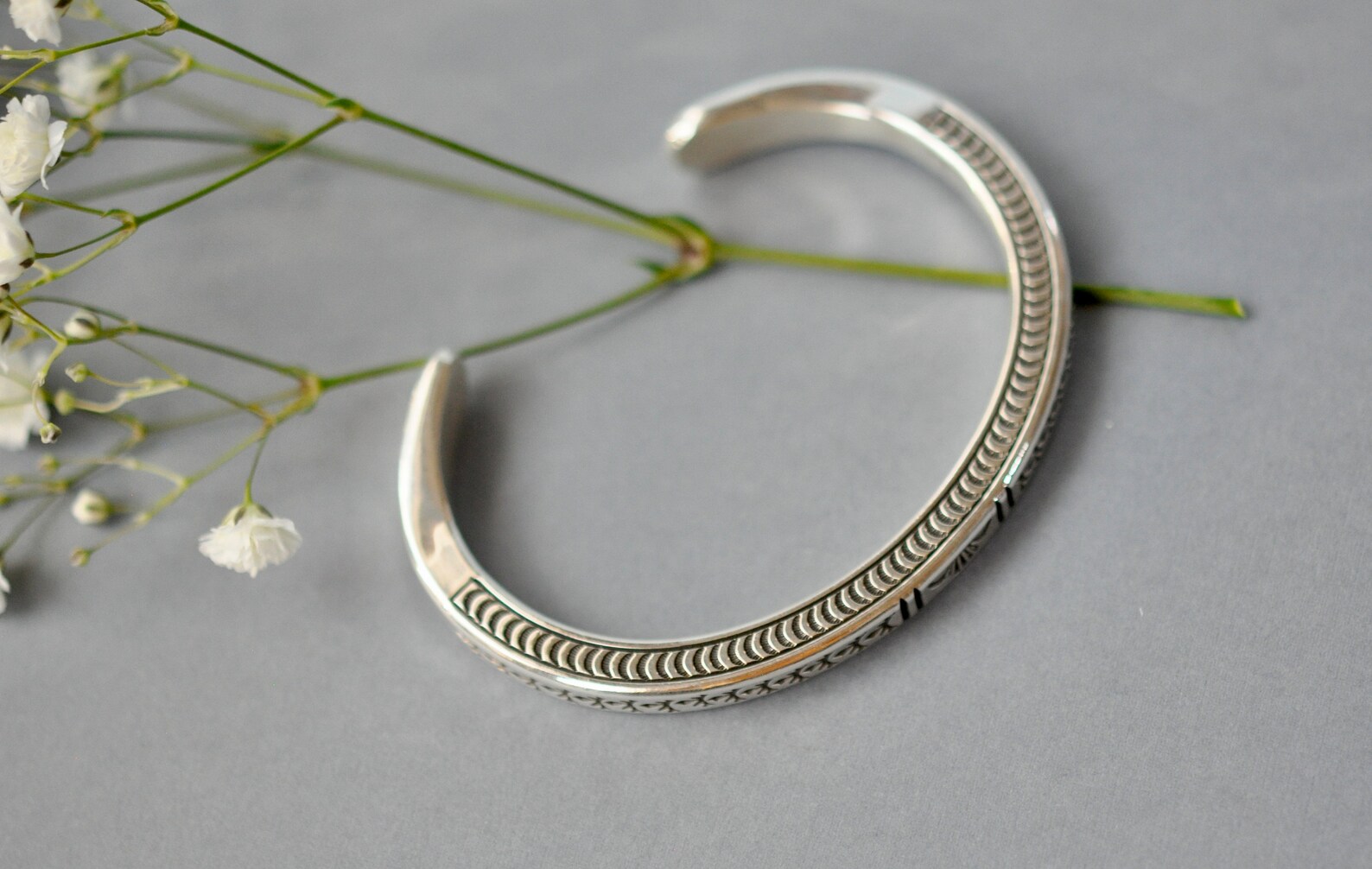 Native American Sterling Silver Squared Cuff Bracelet by - Etsy