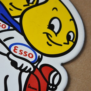 Vintage "esso" Porcelain Sign (vespa) - Etsy
