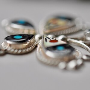 Native American Micro Inlay Butterfly Pendant by Artist Lyndon Ahiyite ...