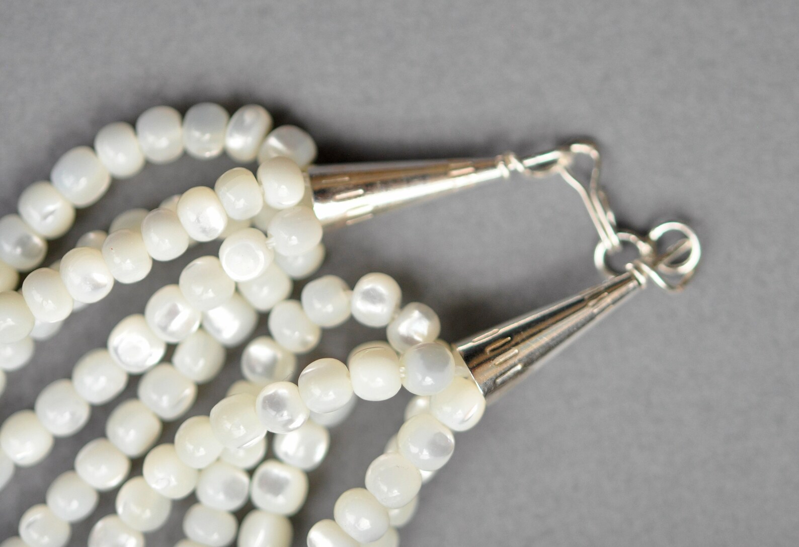 Native American Multi Strand Sphere Mother of Pearl Necklace - Etsy