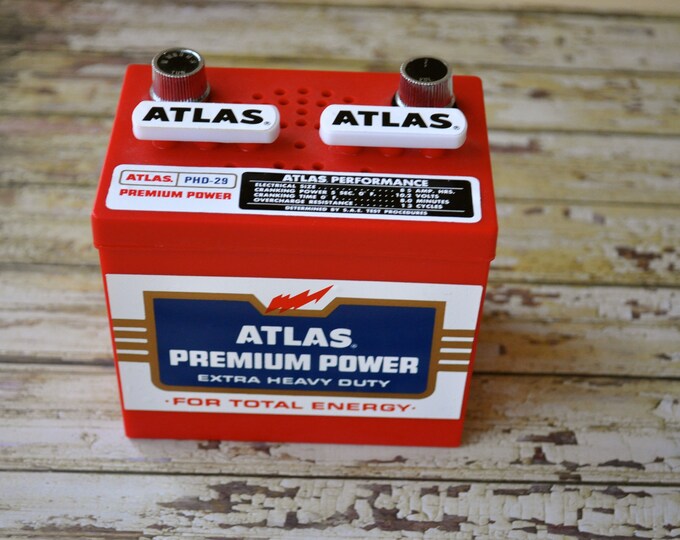 Vintage Atlas Battery Shaped Radio - Etsy