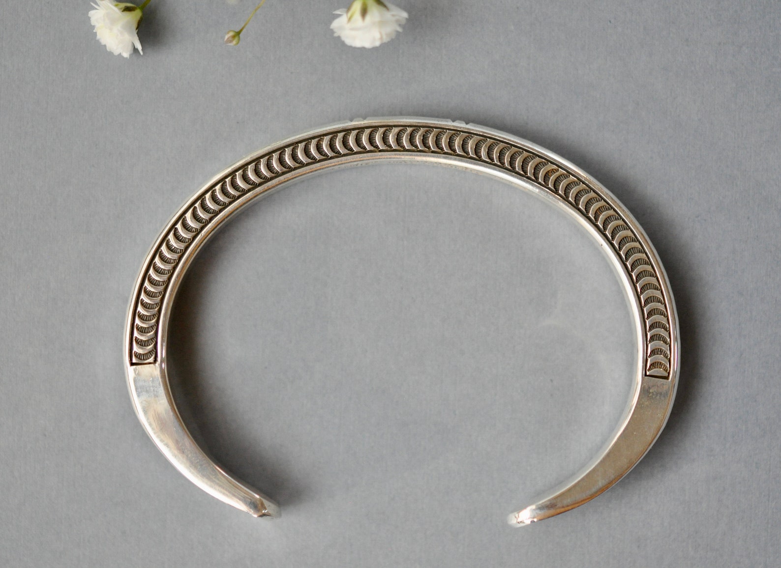 Native American Sterling Silver Squared Cuff Bracelet by - Etsy