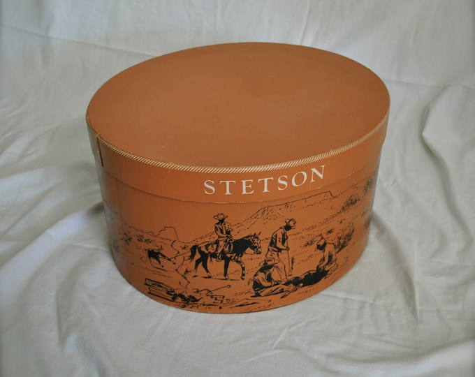 Vintage Stetson Hat Box Oval Shape (only Box No Hat) - Etsy