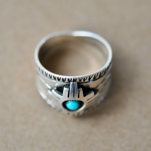 Native American Sterling Silver Zia Symbol Ring by Artist Robert ...