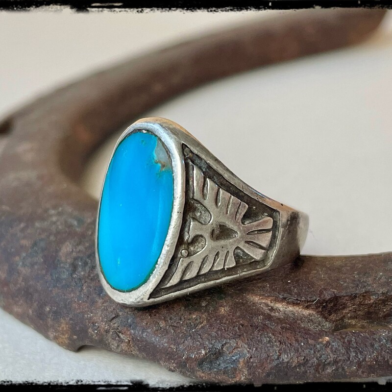 Thunderbird Ring With Turquoise - Etsy