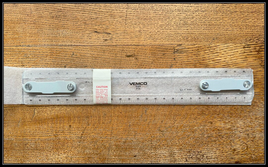Vintage "vemco" Plastic Drafting Machine Scale Made in USA #P-34 12" - Etsy