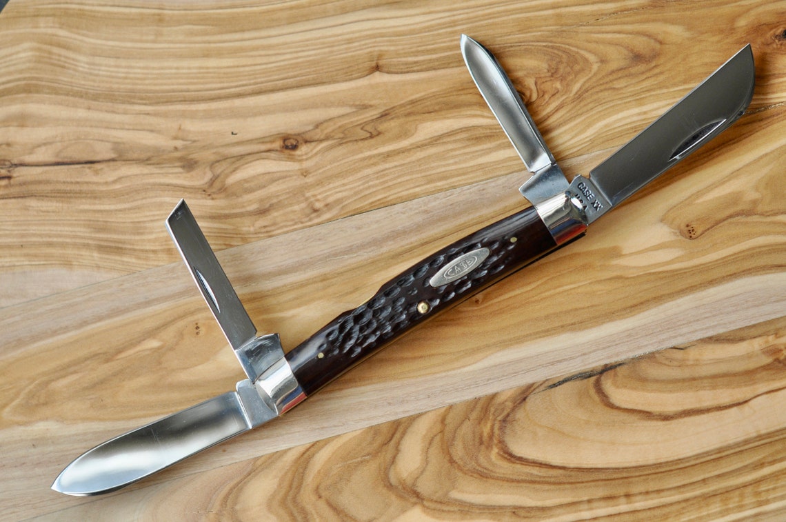 Vintage Case XX USA 6488 4 Blades Congress Red Bone Knife 7 - Etsy