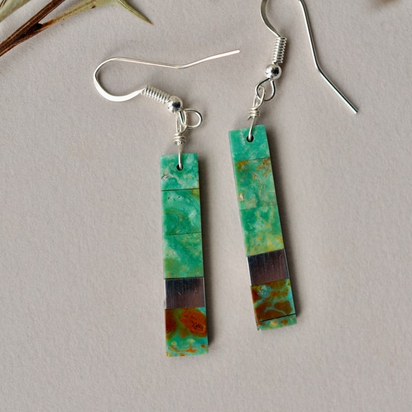 Native Inlay Earring - Etsy