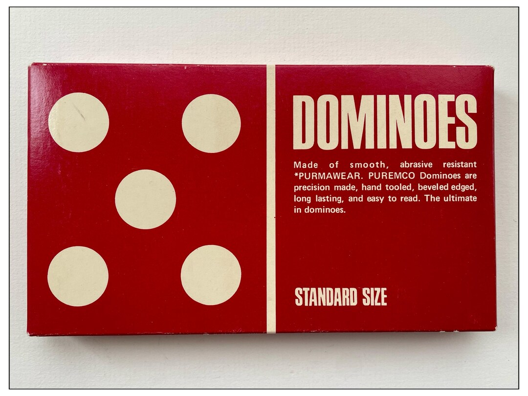 Vintage "puremco" Dominoes Game With Original Box - Etsy