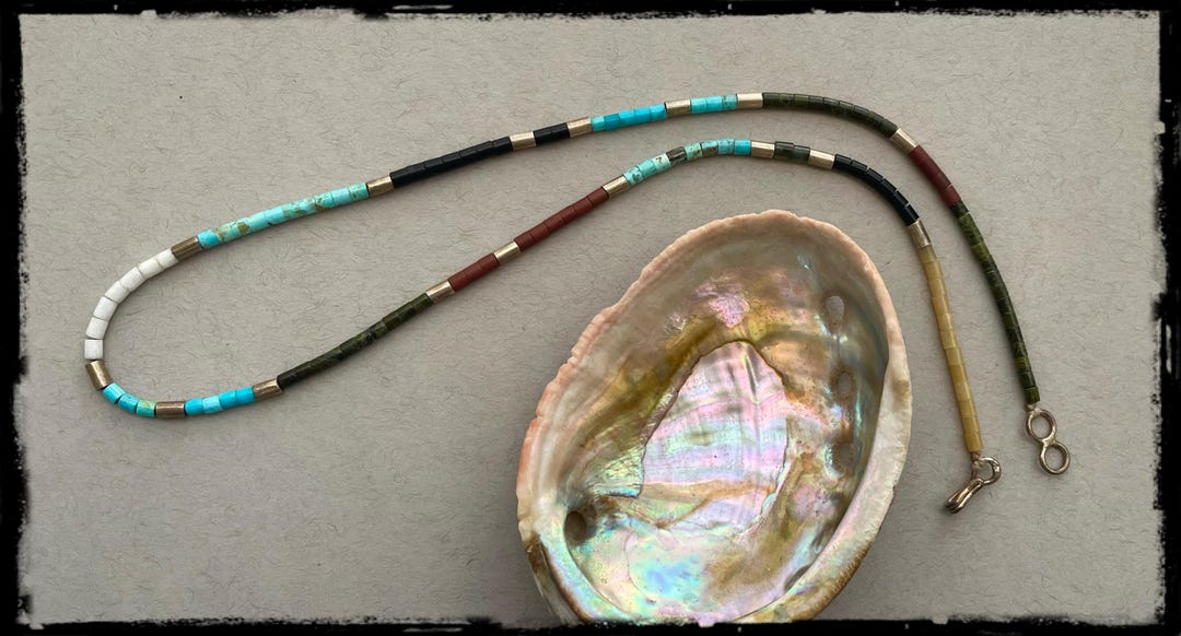 Native American Heishi Necklace by Artists Nick & Mewee Rosetta (multi ...