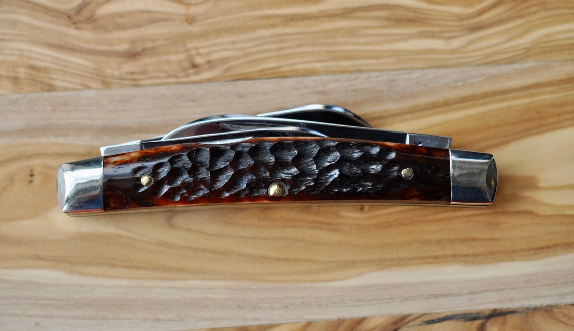 Vintage Case XX USA 6488 4 Blades Congress Red Bone Knife 7 - Etsy