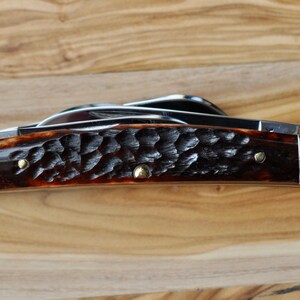 Vintage Case XX USA 6488 4 Blades Congress Red Bone Knife 7 - Etsy