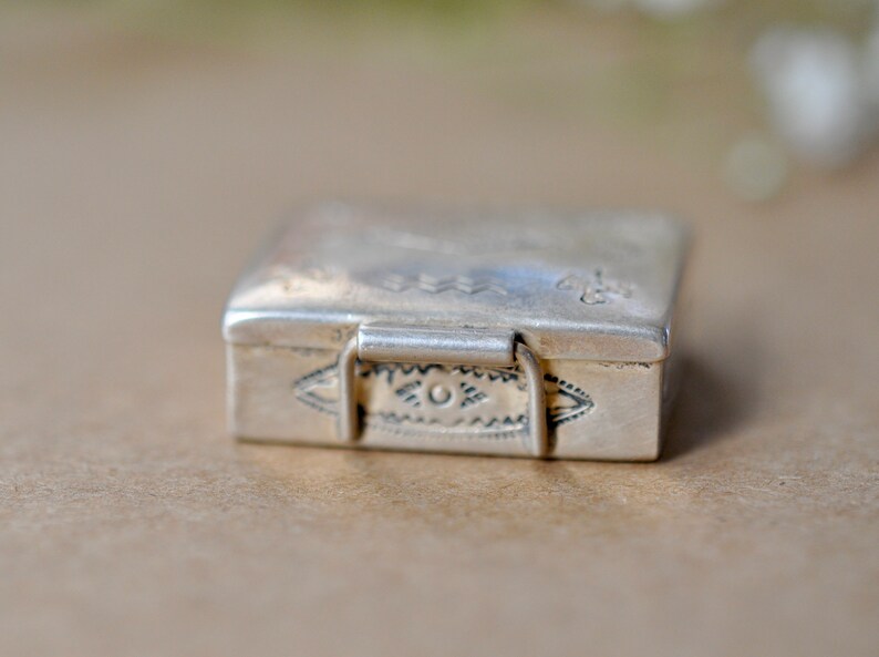 Vintage Native American Sterling Silver Pill Box bell - Etsy