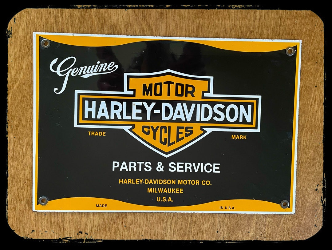 Vintage "harley Davidson" Porcelain Sign - Etsy