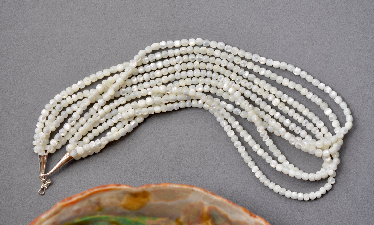 Native American Multi Strand Sphere Mother of Pearl Necklace - Etsy