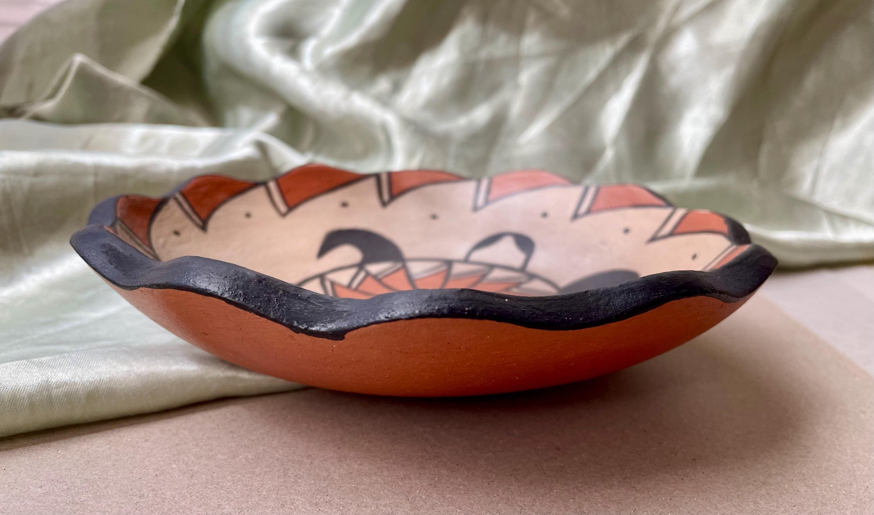 Native American Jemez Pueblo Pottery Dish by Artist Xavier Lucero ...