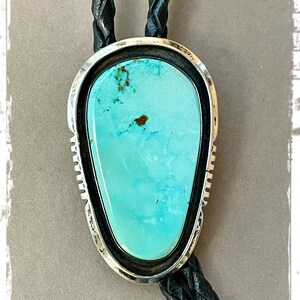 Vintage Native American Bolo Tie With Turquoise Stone - Etsy