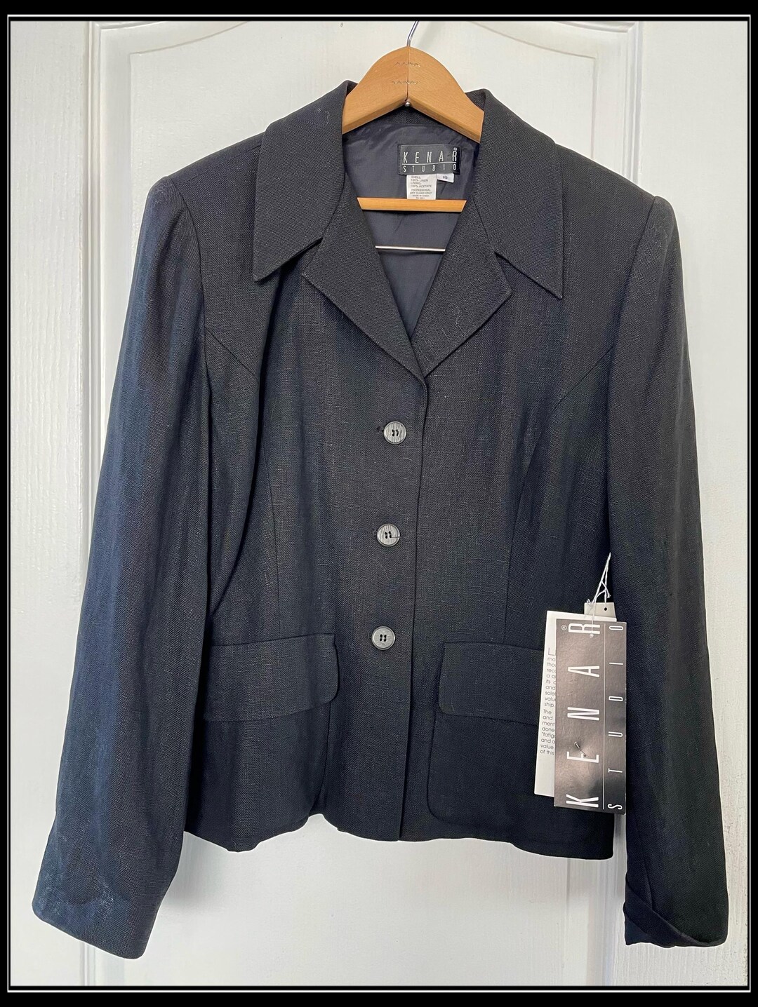 Vintage "kenar Studio" Linen Jacket Women Size 10 - Etsy