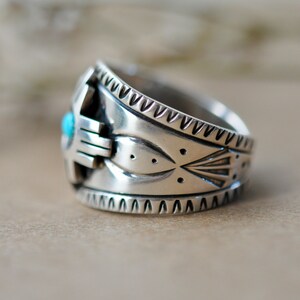 Native American Sterling Silver Zia Symbol Ring by Artist Robert ...