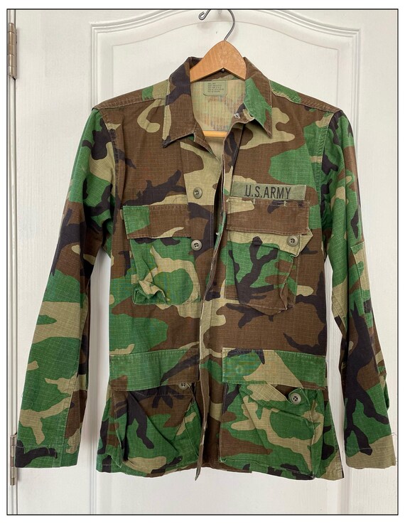 Vintage "US Army" military camo jacket made in USA si… - Gem
