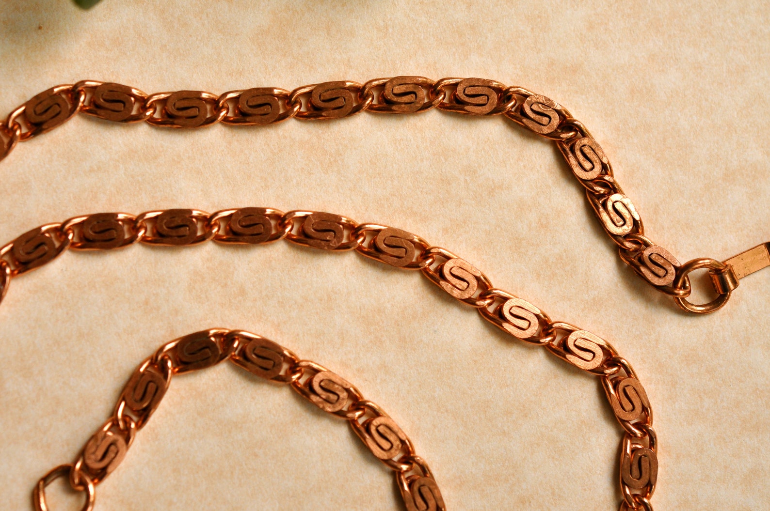 Vintage Solid Copper Chain Necklace 24 Long | Etsy