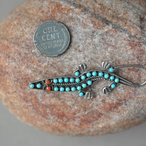 Vintage Native American Lizard Brooch/pendant by Zuni Artist Alonzo ...
