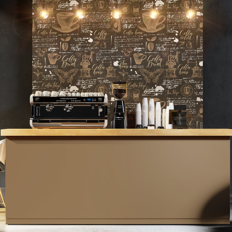 Cafe Wallpaper - Etsy
