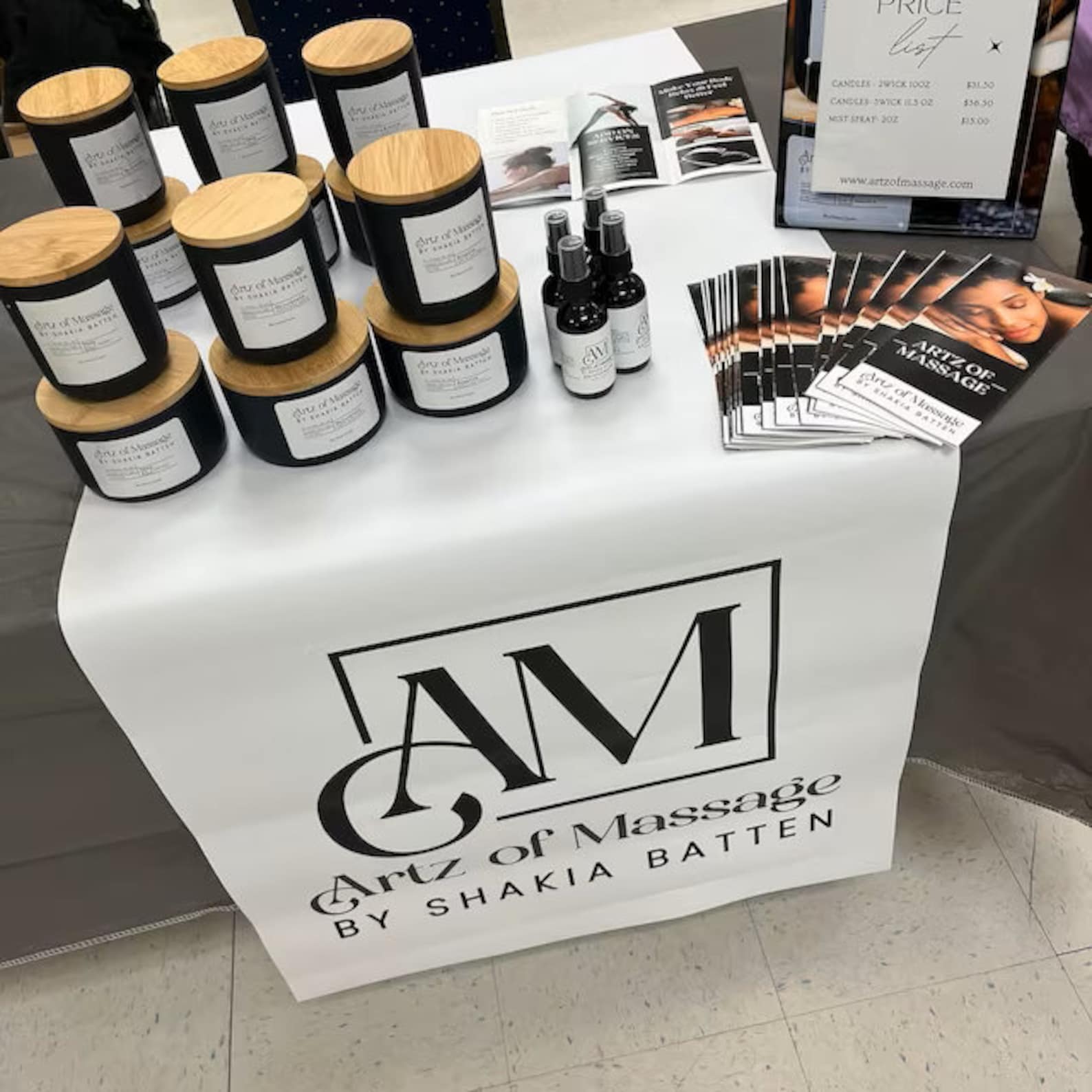 Custom Table Runner With Logo Craft Fair, Vendor Tables, Trade Shows ...