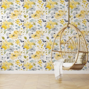 Yellow Peel and Stick Wallpaper - Etsy