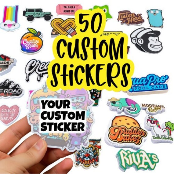 Custom Vinyl Waterproof Stickers Cut Any Shape Custom Bulk Stickers Perfect for Companies Creators and Sticker Lovers Custom Stickers Etsy