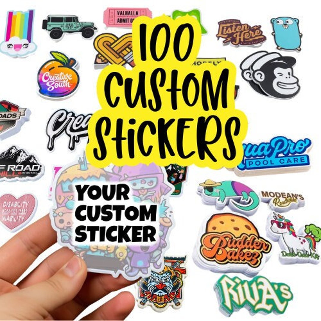 Custom Vinyl Waterproof Stickers Cut Any Shape, Custom Bulk Stickers ...