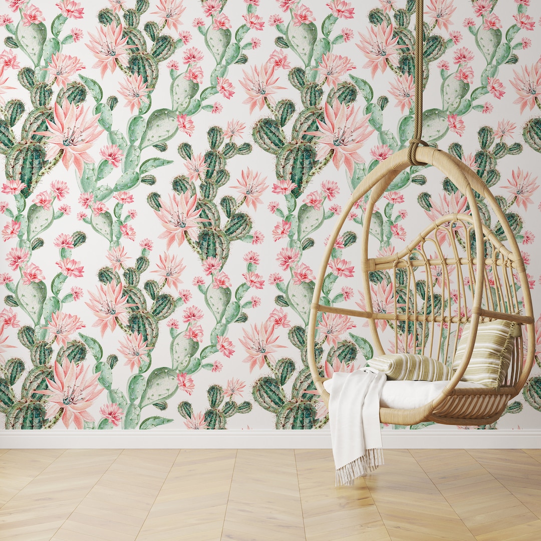 Cactus Wallpaper Peel and Stick Wallpaper Removable Traditional Pre ...