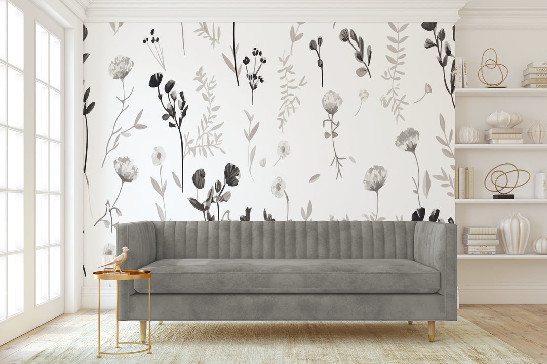 Wild Flowers Wallpaper Peel and Stick Wallpaper Removable Traditional ...