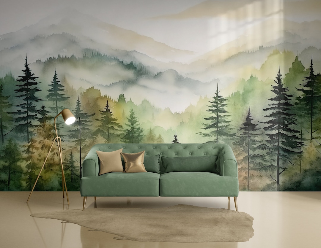 Forest Wallpaper Peel and Stick Wallpaper Removable Traditional Pre ...