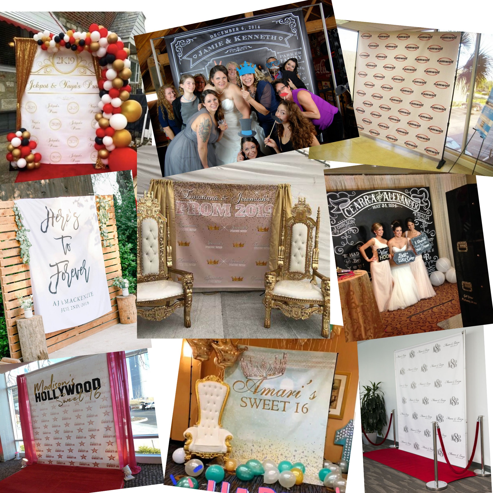 Photo Backdrop, Photo Step and Repeat, Custom Backdrop, Photo Step and ...