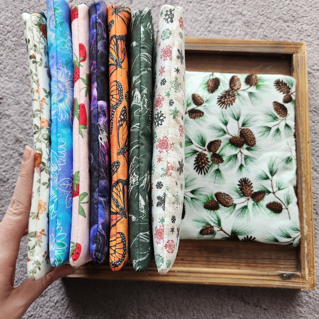 Handmade Book Sleeve, Book Lover Gift, Bookworm Gift, Padded Book Pouch ...