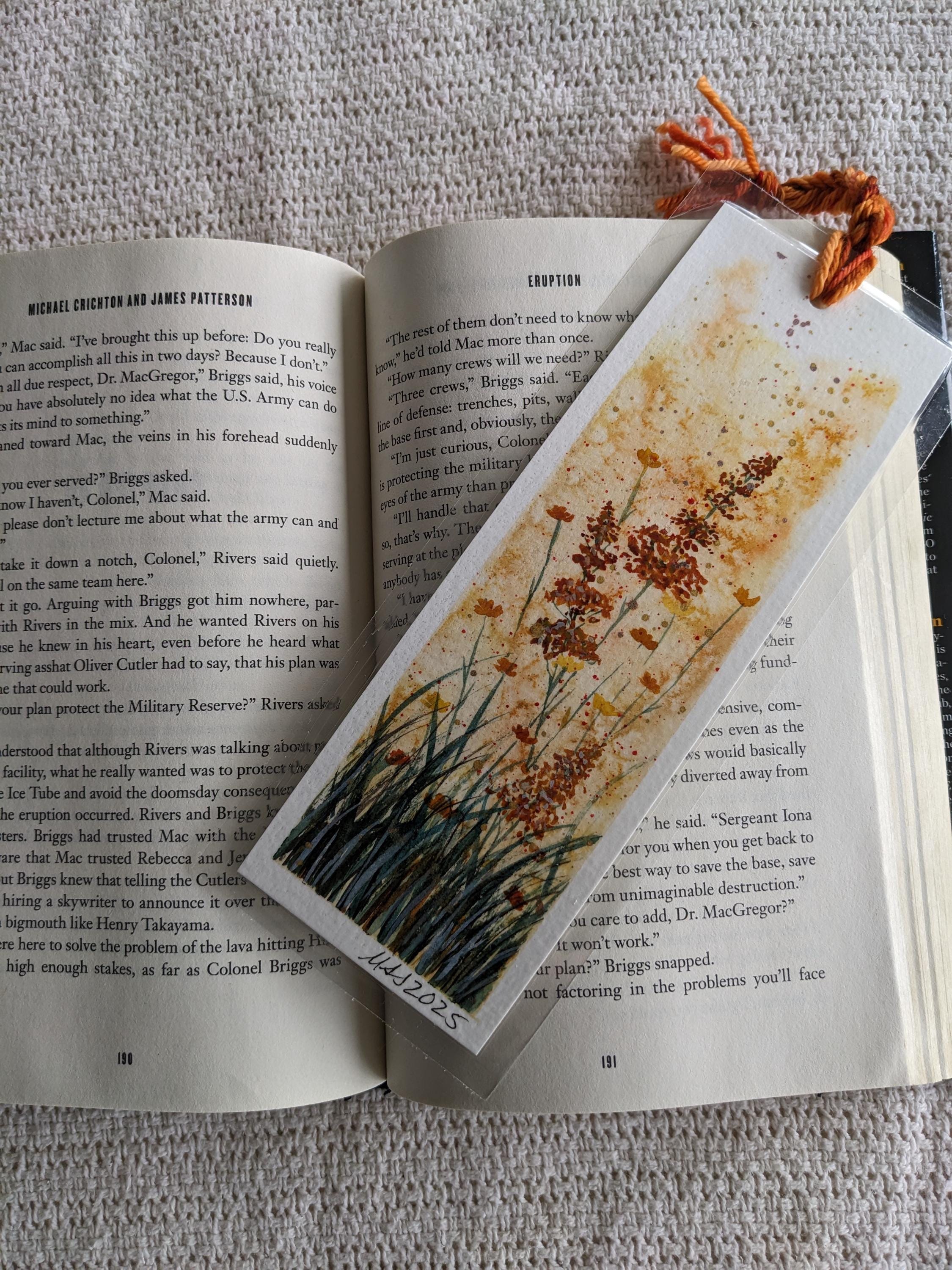 Original Spring Floral Themed Watercolor Bookmark - Etsy