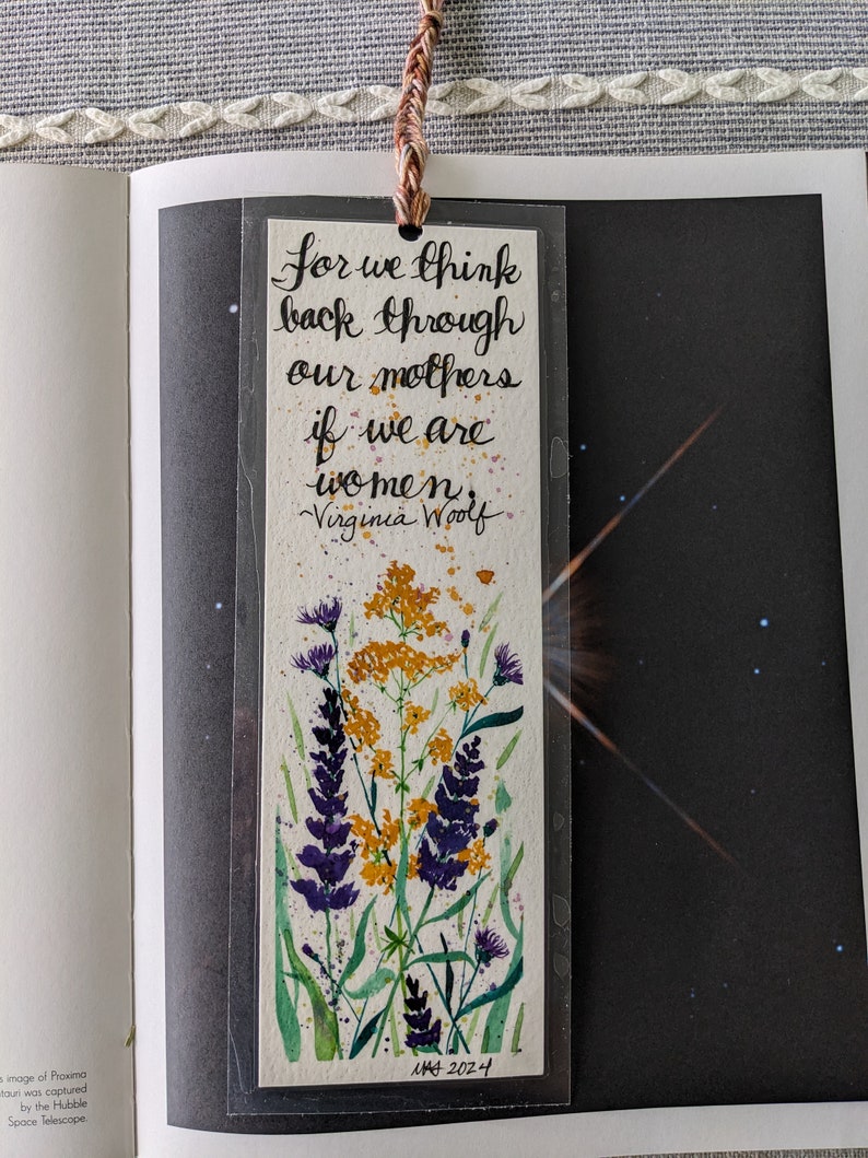One of a Kind Hand Lettered Mother's Day Gift Floral Virginia Woolf ...
