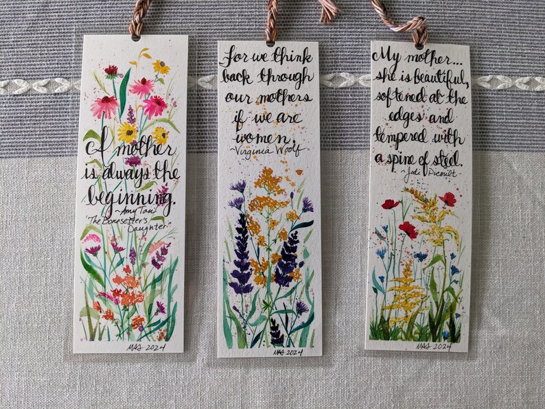 One of a Kind Hand Lettered Mother's Day Gift Floral Virginia Woolf ...