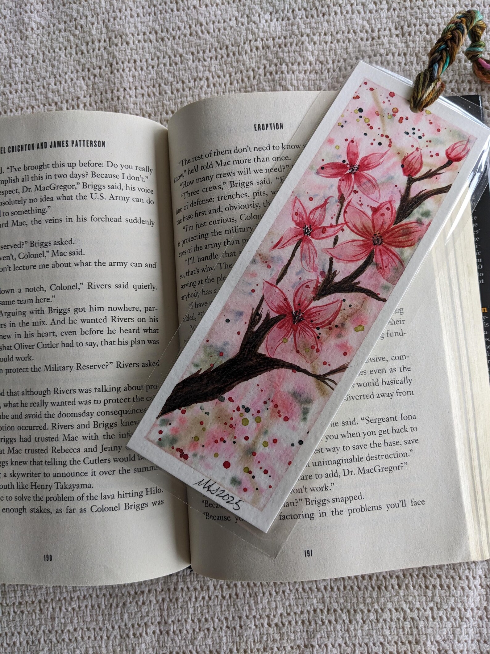 Original Spring Floral Themed Watercolor Bookmark - Etsy